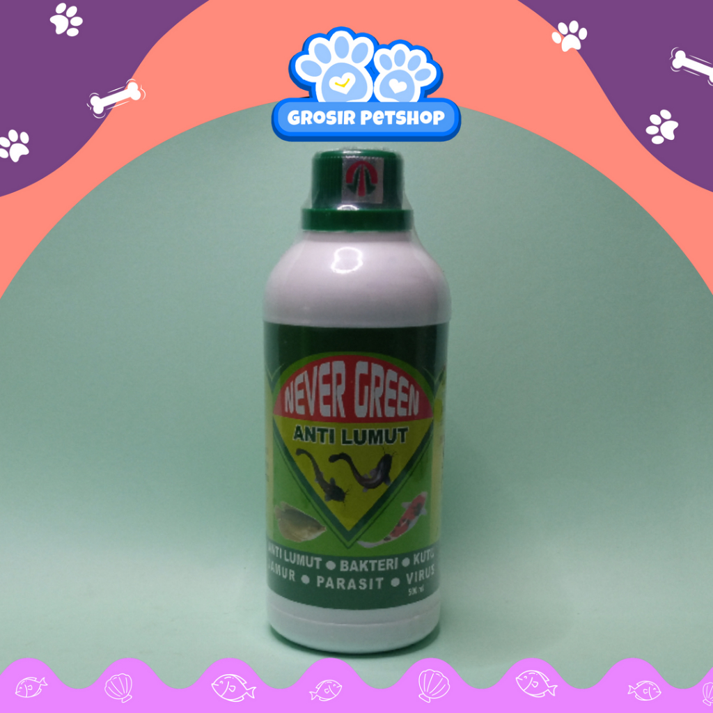 Jual NEVER GREEN 500ML - CAIRAN ANTI LUMUT KOLAM OBAT CAIR PEMBASI ...