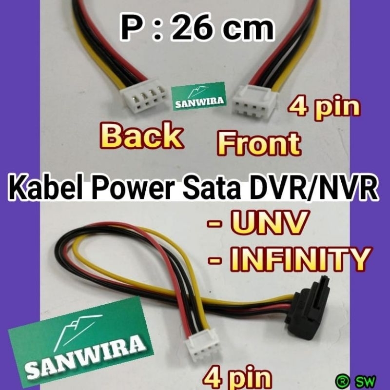 Jual Kabel Power Sata DVR NVR UNV 26 cm / kabel power sata nvr unv ...