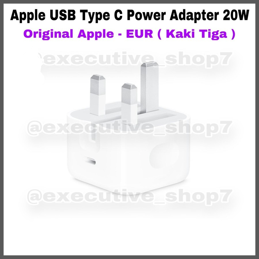 Jual USB Type C Power Adapter 20W - Original - EUR - Kaki Tiga | Shopee ...