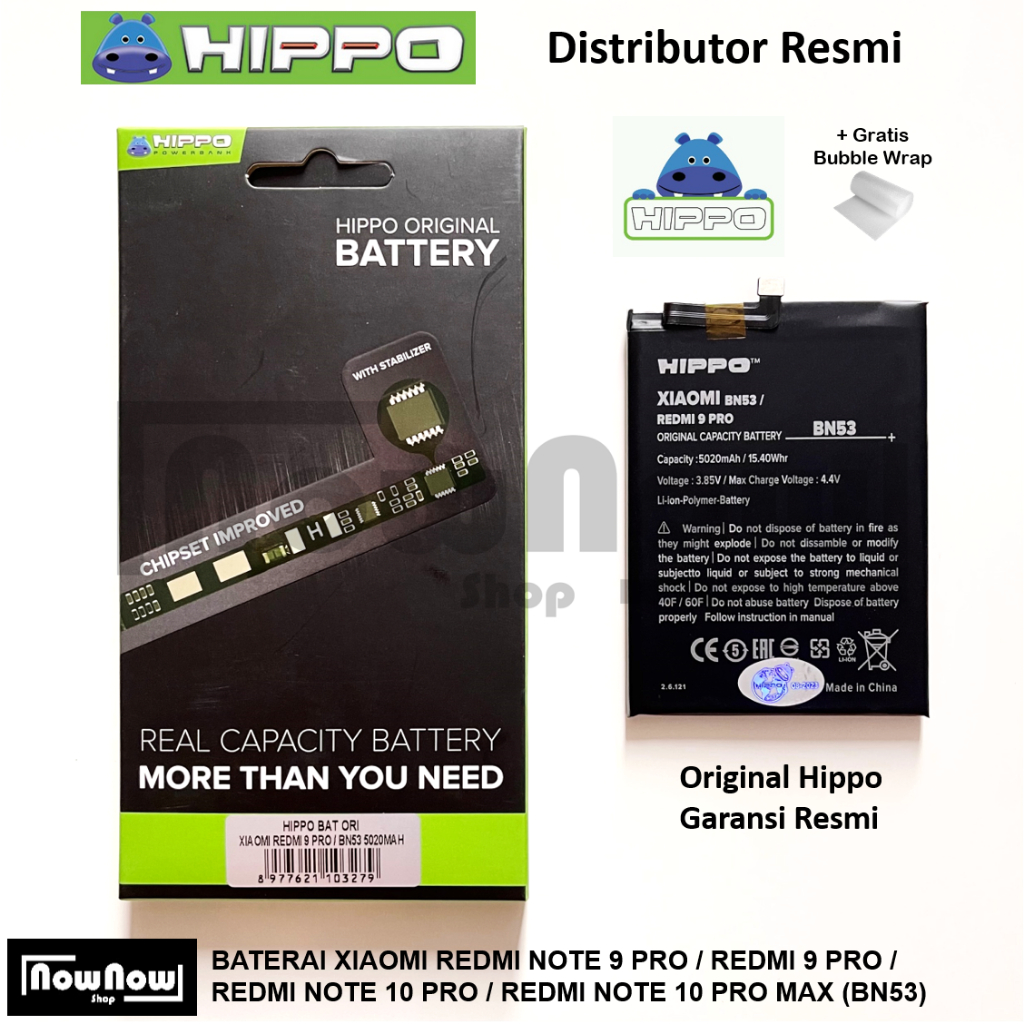 Jual Baterai Hippo Xiaomi Redmi Note 9 Pro / Redmi 9 Pro / Redmi Note ...