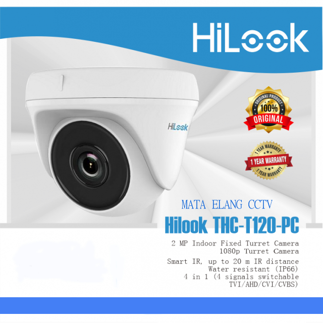 Jual KAMERA CCTV INDOOR HILOOK THC-T120-PC | Shopee Indonesia