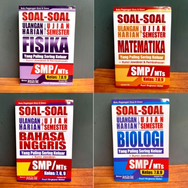 Jual Buku Soal-Soal Ulangan Harian Dan Ujian Semester Fisika/Matematika/Bahasa Inggris/Biologi ...