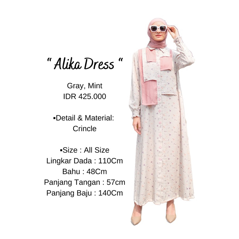 Jual Alika Dress by Secondsign - Gamis Cantik Second Sign | Shopee ...