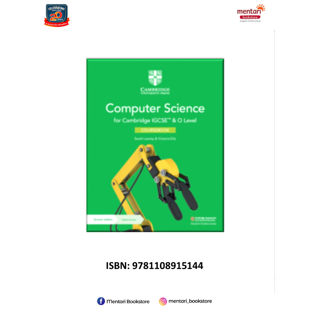 Jual Cambridge IGCSE & O Level Computer Science Coursebook w/digital(2Y ...
