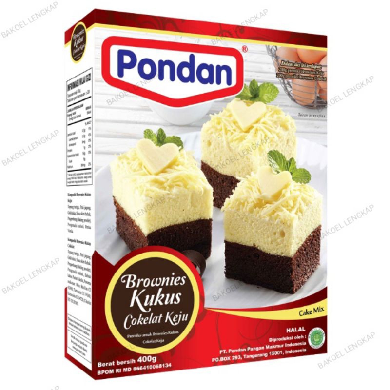 Jual Pondan Brownies Kukus Mix - All Variant - box 400 g ( Tepung ...