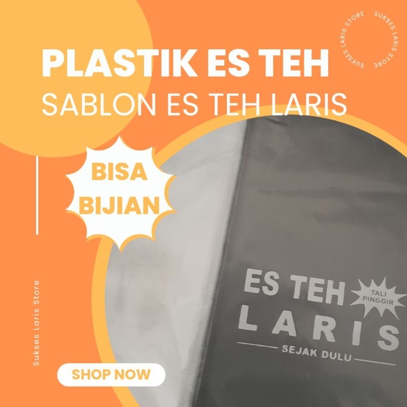 Jual PLASTIK ES 1 KG SABLON "ES TEH LARIS" ECERAN 15 X 27 CM / PLASTIK ...
