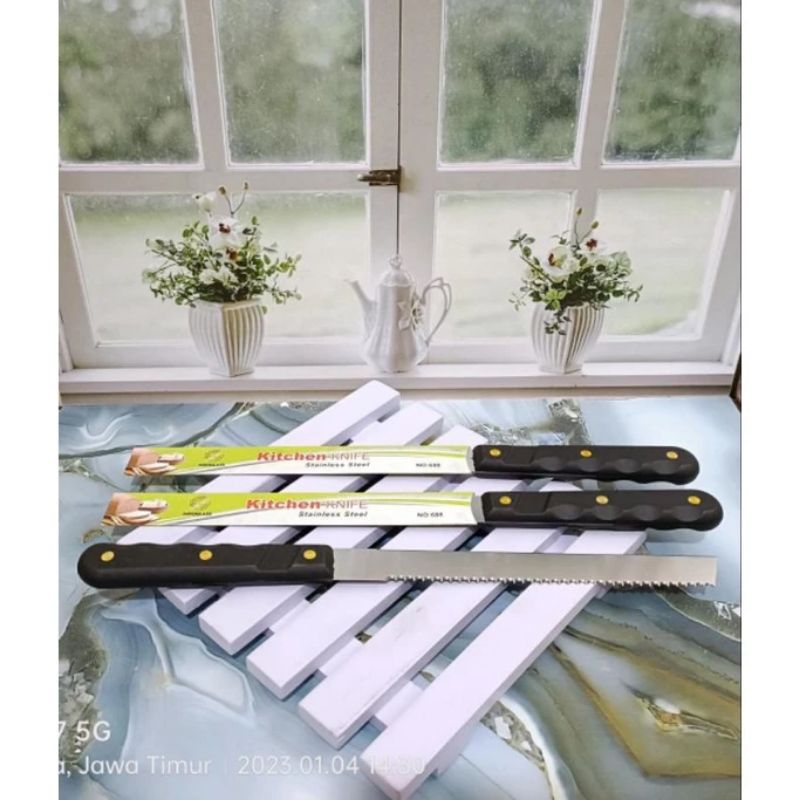Jual 1pcs Pisau Roti 2 sisi Stainless / Pisau Roti | Shopee Indonesia