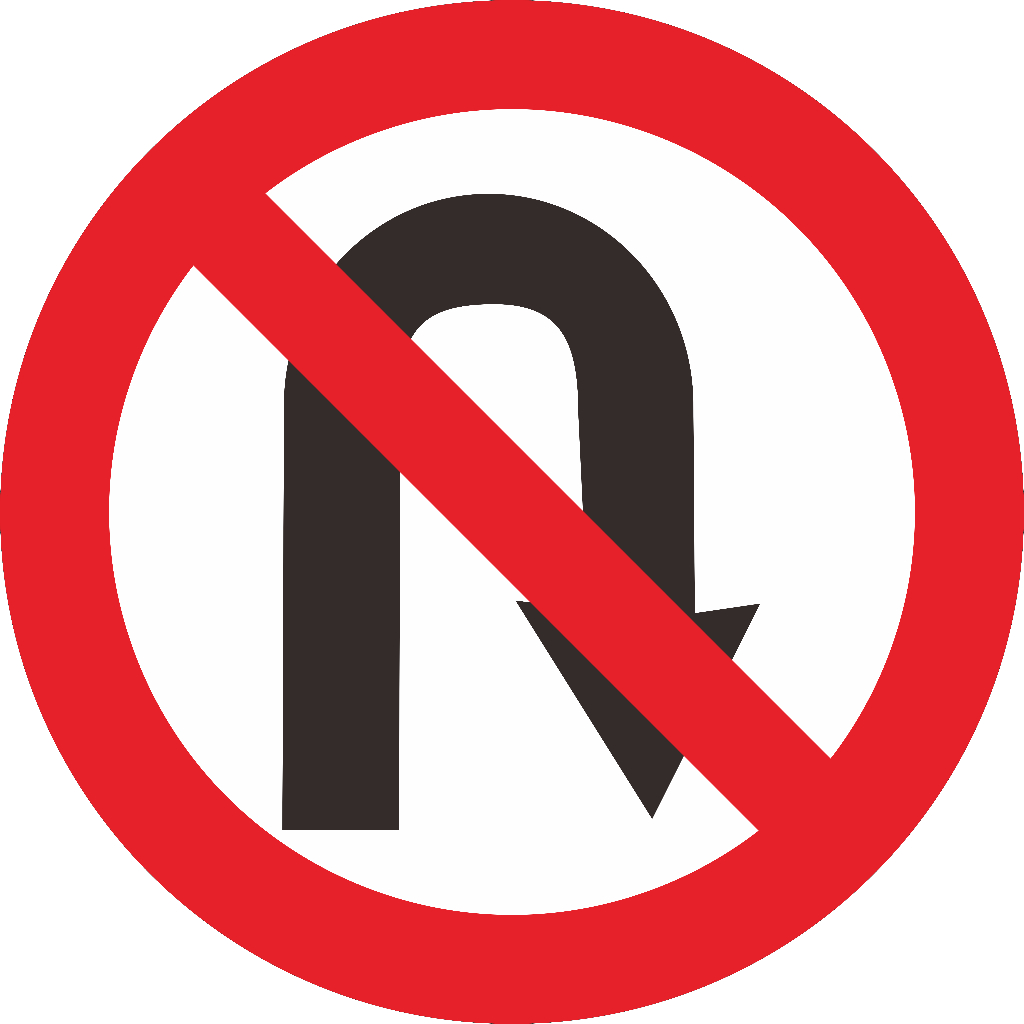 Jual Rambu Dilarang Putar Balik Diameter 60cm, Diameter 45cm plat ACP 3 ...