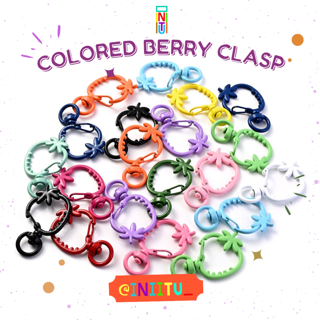 Jual [Colored Strawberry Clasp] Lobster Hook Stroberi Buah Ring PerBIJI ...