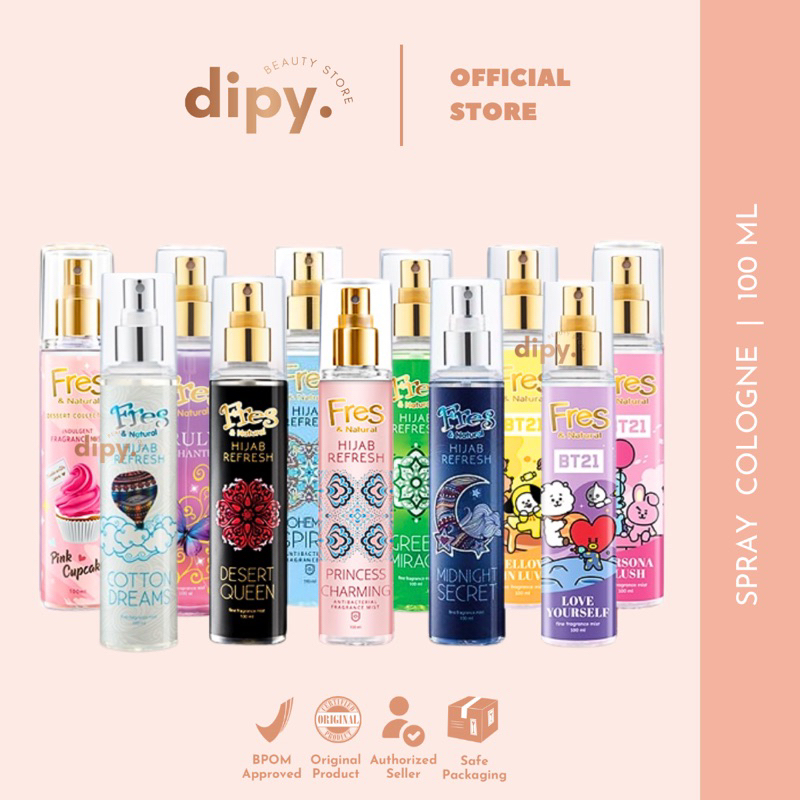 Jual FRES & NATURAL - Spray Cologne Hijab Refresh Dessert BT21 ...