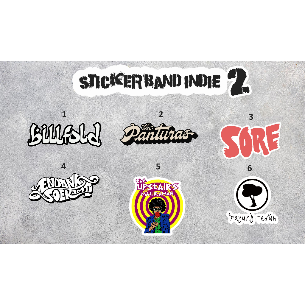 Jual STICKER BAND INDIE 2 /STICKER AESTHETIC BAND INDIE / STICKER HELM ...