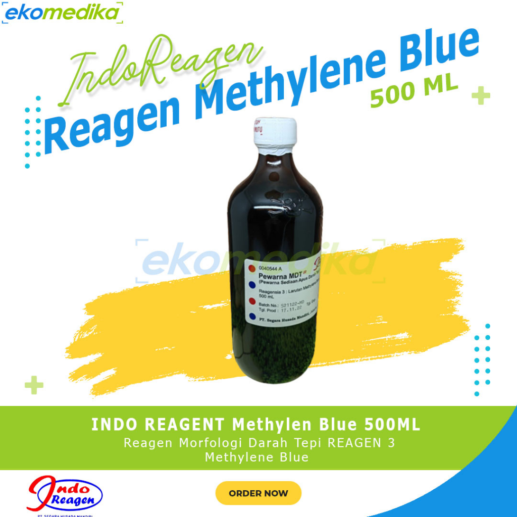 Jual Reagensia 3 Pewarna MDT Methylene Blue INDO REAGENT MDT/R3 500ML ...