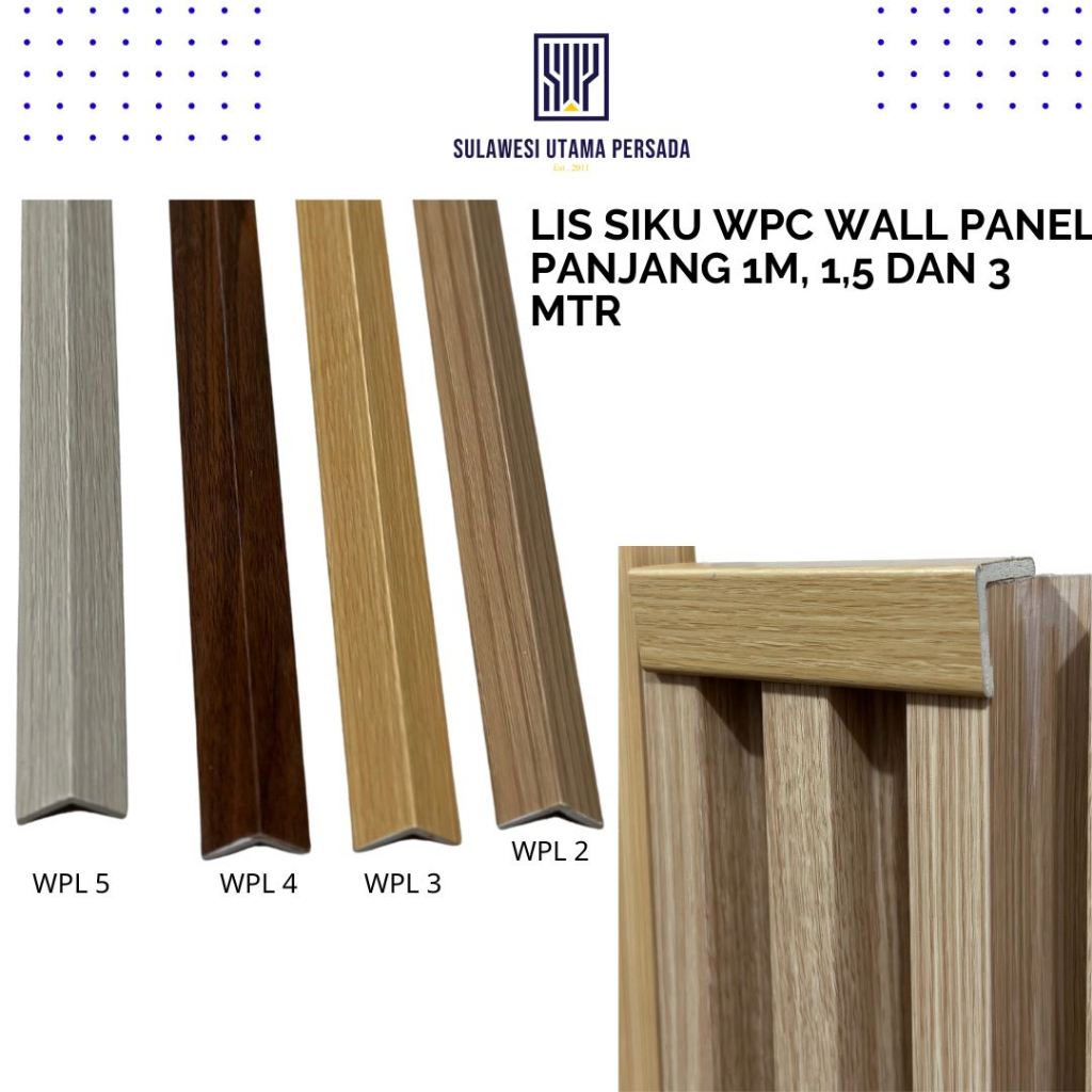 Jual lis siku wpc wall panel lis siku wall panel panjang 3 meter ...