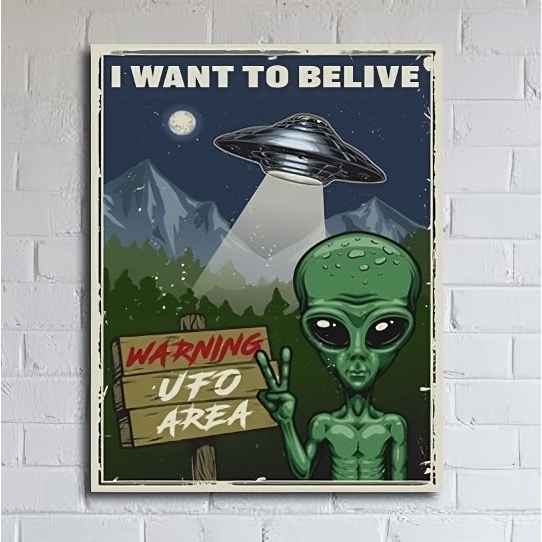 Jual Poster Dinding Alien UFO Art | Shopee Indonesia