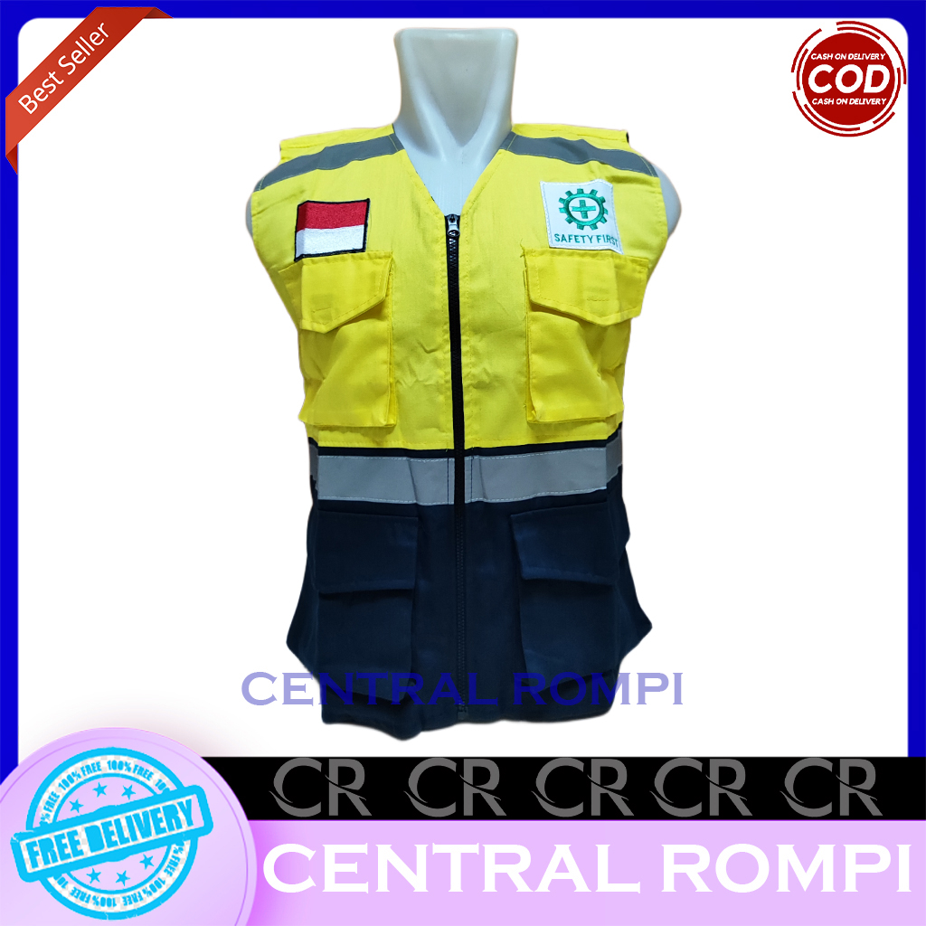 Jual Rompi Safety Bahan American Drill Premium Terbaru | Rompi Safety ...