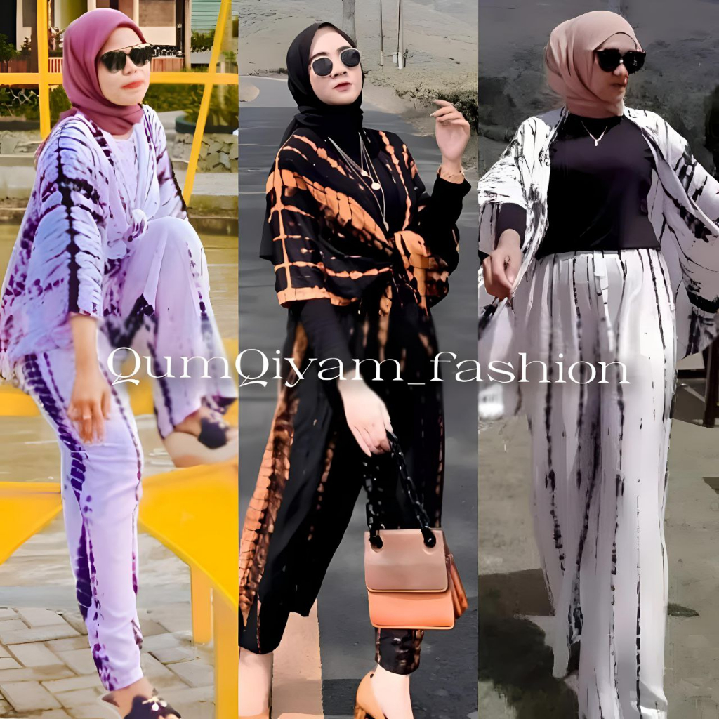 Jual ONE SET CARDIGAN TIEDYE CARDIGAN BALI OVERSIZE BAJU PANTAI ...