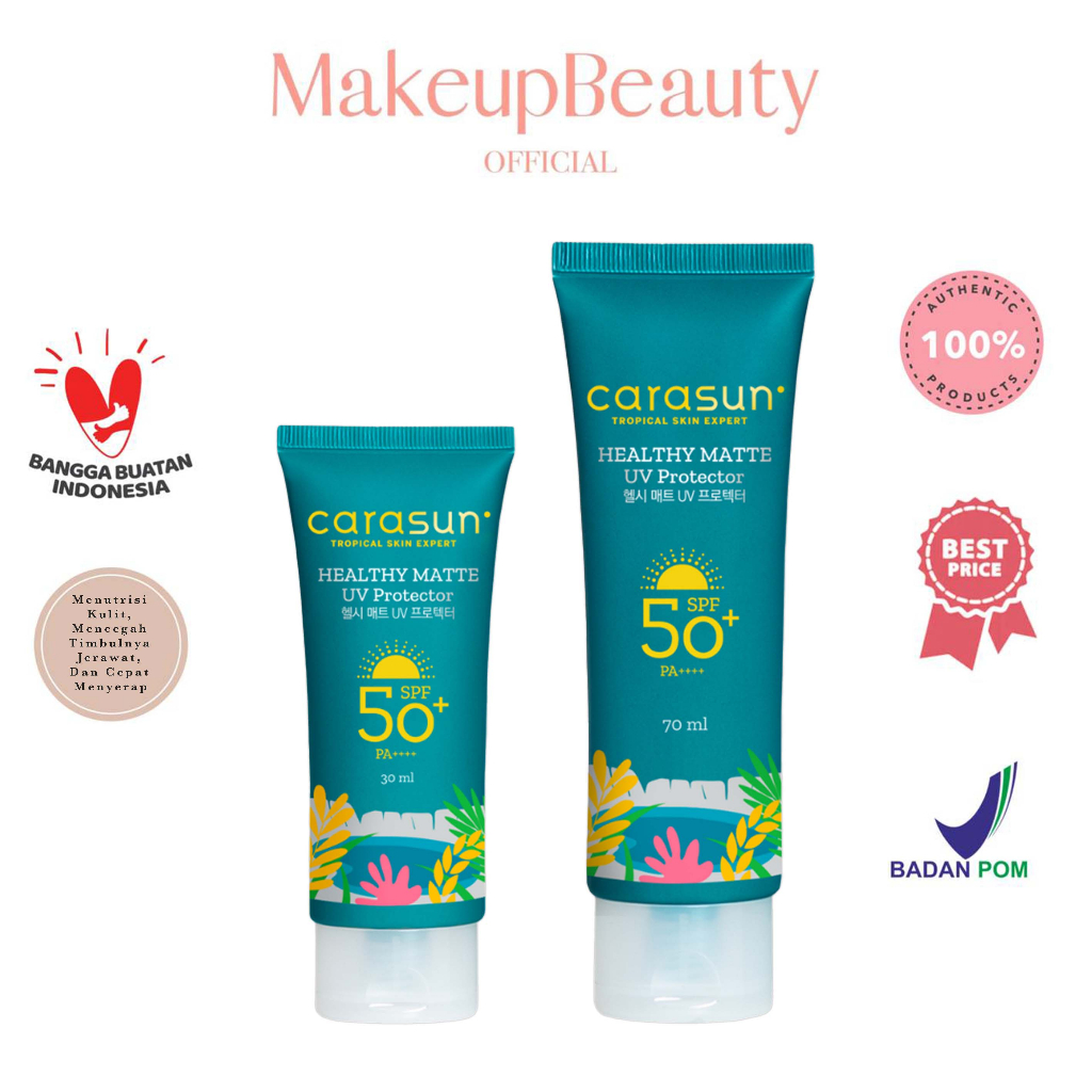 Jual CARASUN Sunscreen Healthy Matte UV Protector SPF 50+ PA++++ (Normal-Oily Skin) 30ml / 70ml ...