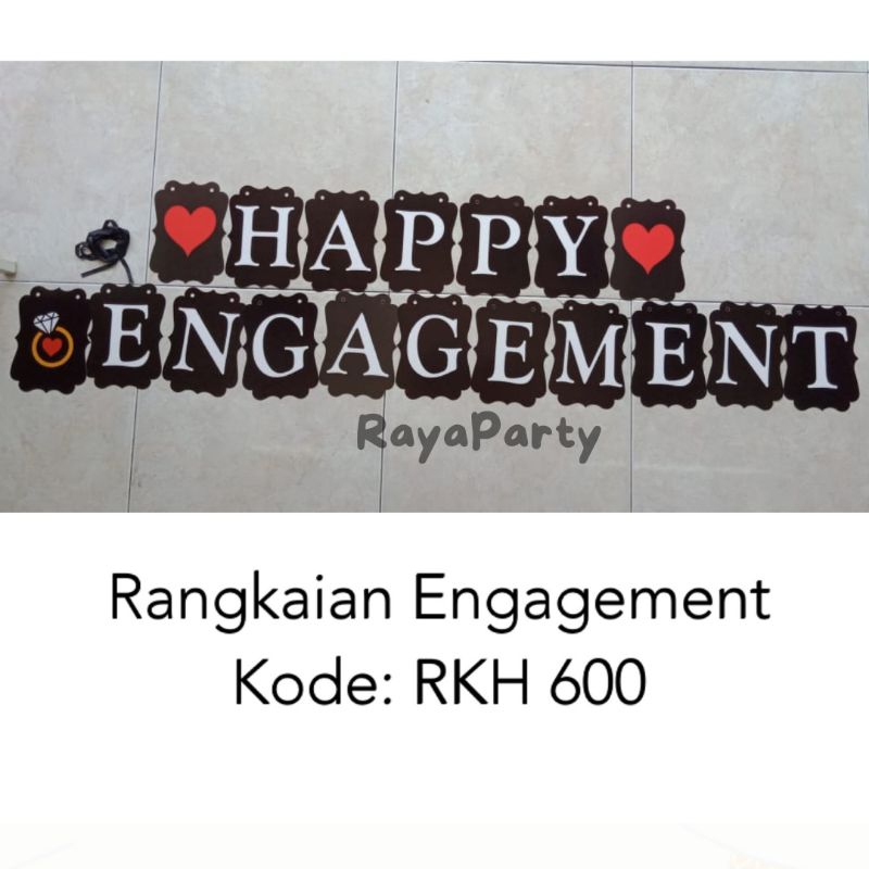 Jual Tulisan Happy Engagement/ Banner Engagement / Rangkaian Happy ...
