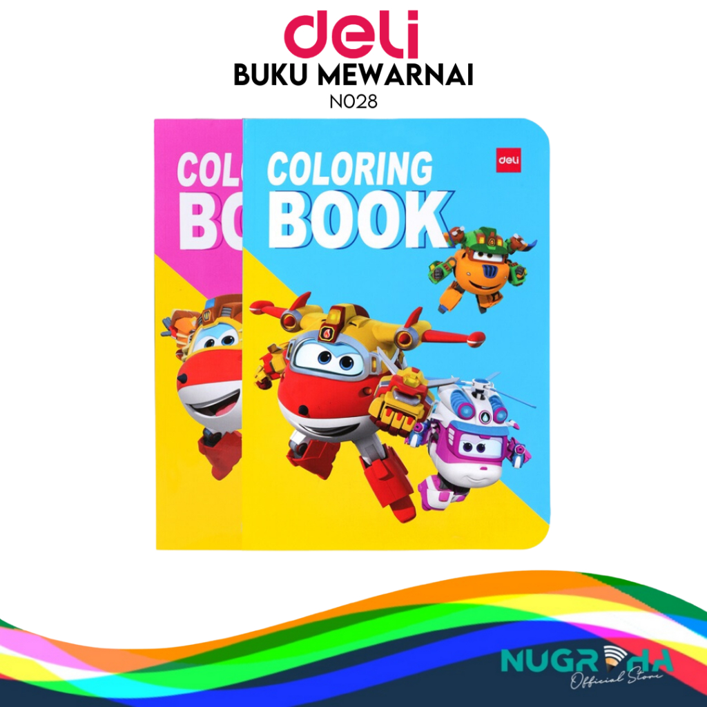 Jual Deli Children Coloring Book / Buku Mewarnai Anak 12 Lembar Kertas ...