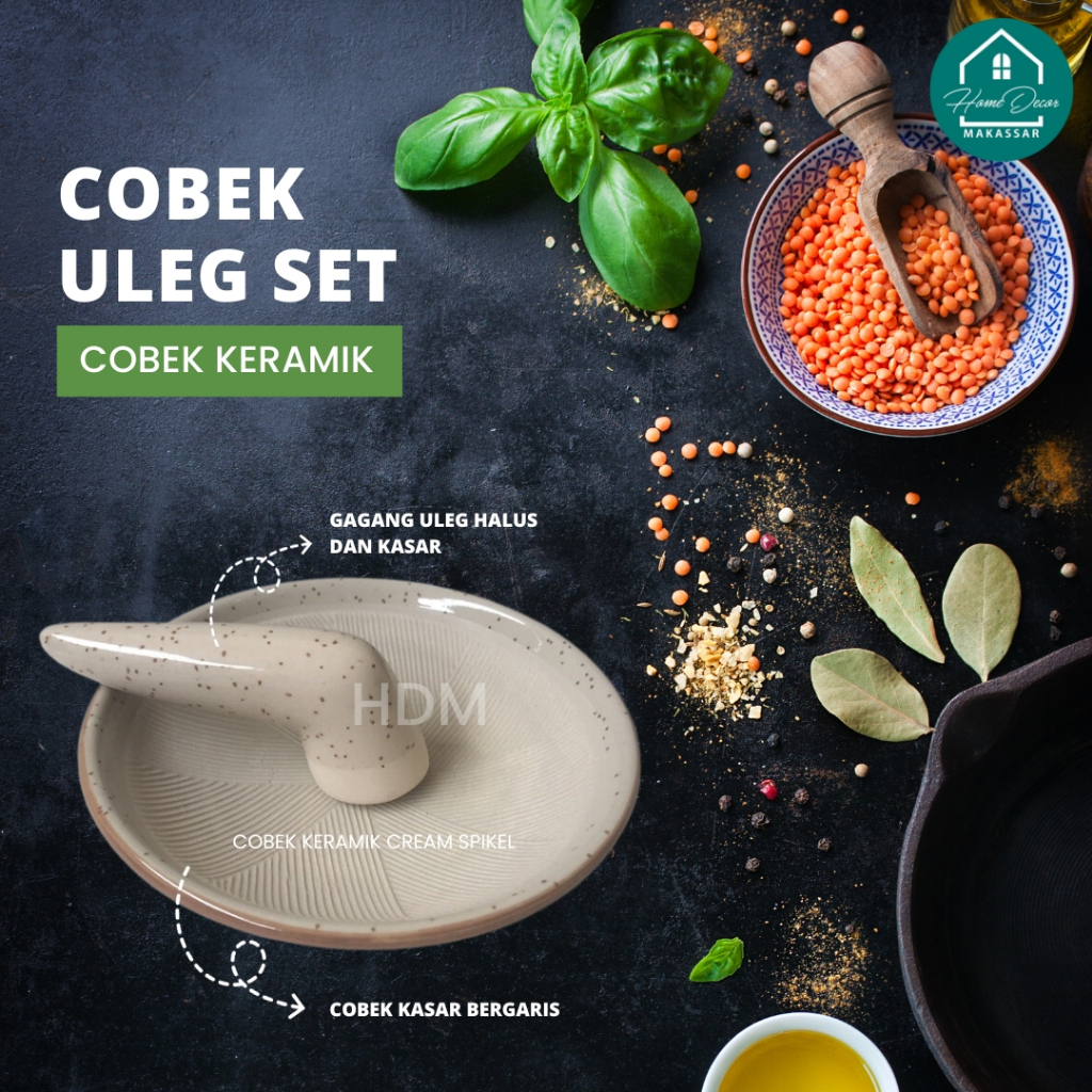 Jual Ulekan Cobek Uleg Keramik Viral Fancy Lucu Unik/Cobek Aesthetic ...