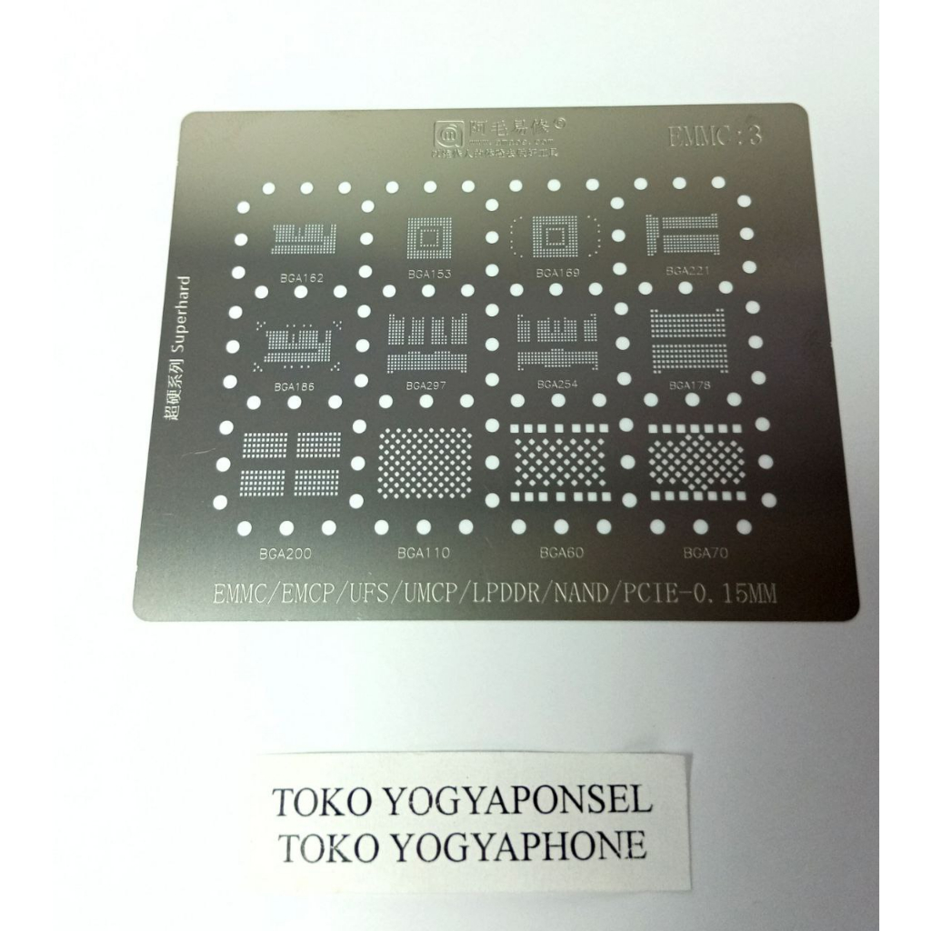Jual Plat cetak bga stencil amaoe ic emmc emcp ufs terlengkap original | Shopee Indonesia