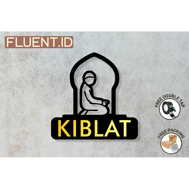 Jual Sign Akrilik kiblat|Petunjuk arah kiblat | Sign Arah Kiblat ...