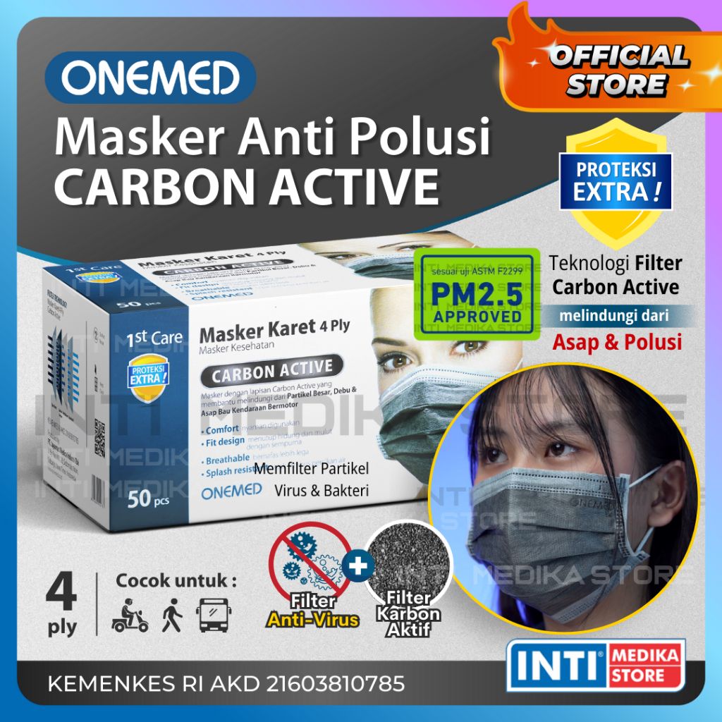 Jual ONEMED - Masker Carbon Active 4 Ply | Masker Karbon Medis Anti ...