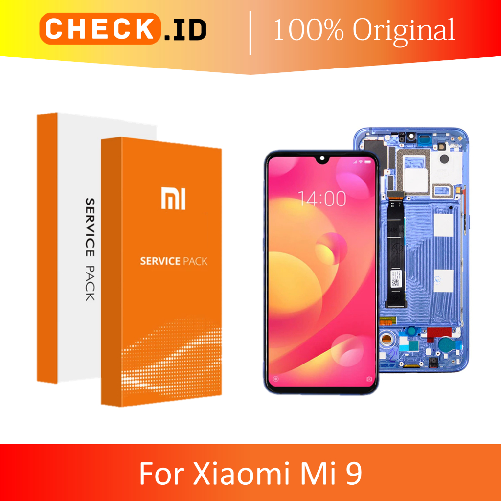 Jual [ CHECK.ID ] LCD + FRAME XIAOMI MI 9 MI9 ORIGINAL | Shopee Indonesia