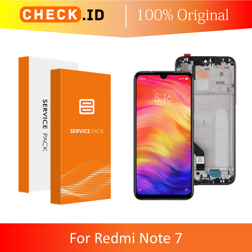 Jual [ CHECK.ID ] LCD + FRAME XIAOMI REDMI NOTE 7 / NOTE 7 PRO ORIGINAL | Shopee Indonesia