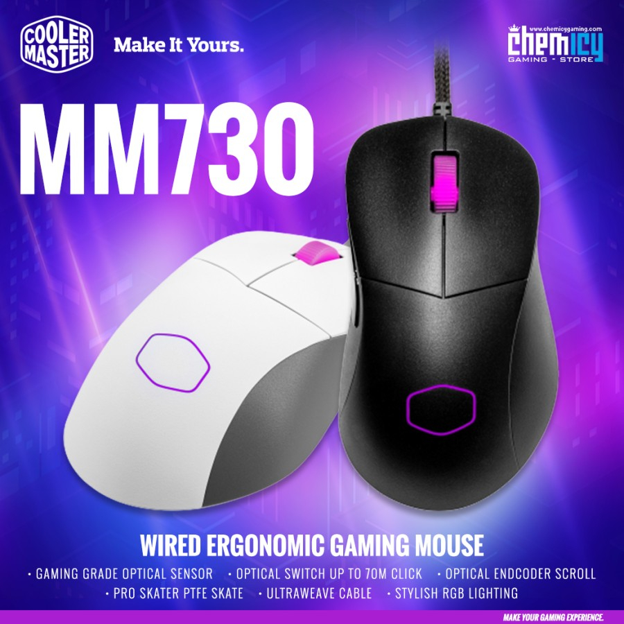 Jual Cooler Master MM730 / MM-730 Wired Ergonomic Gaming Mouse | Shopee ...