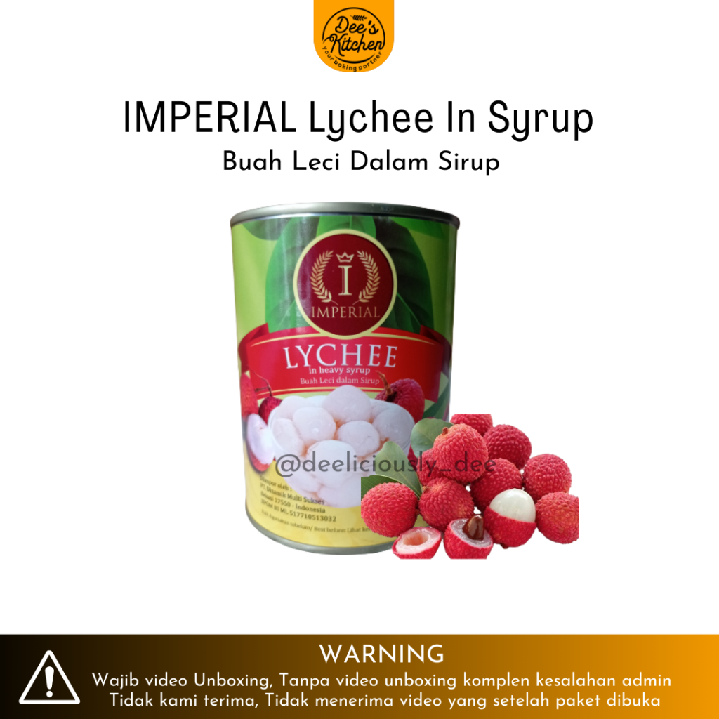 Jual IMPERIAL LYCHEE IN SYRUP/ BUAH LECI KALENG 565 GR | Shopee Indonesia