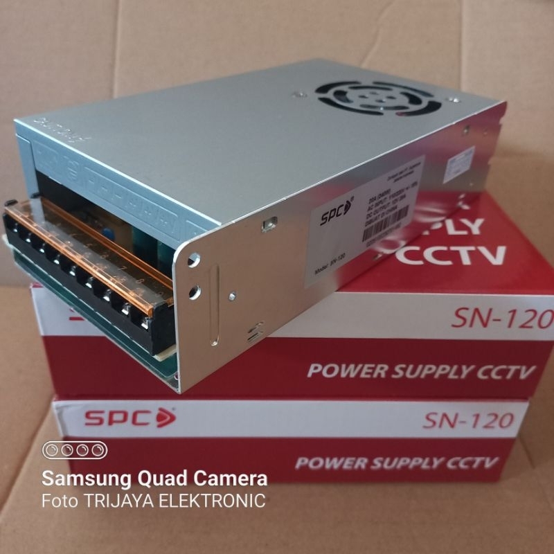 Jual Adaptor CCTV Power Supply Output DC12V 20A Switching SPC SN-120 Original | Shopee Indonesia