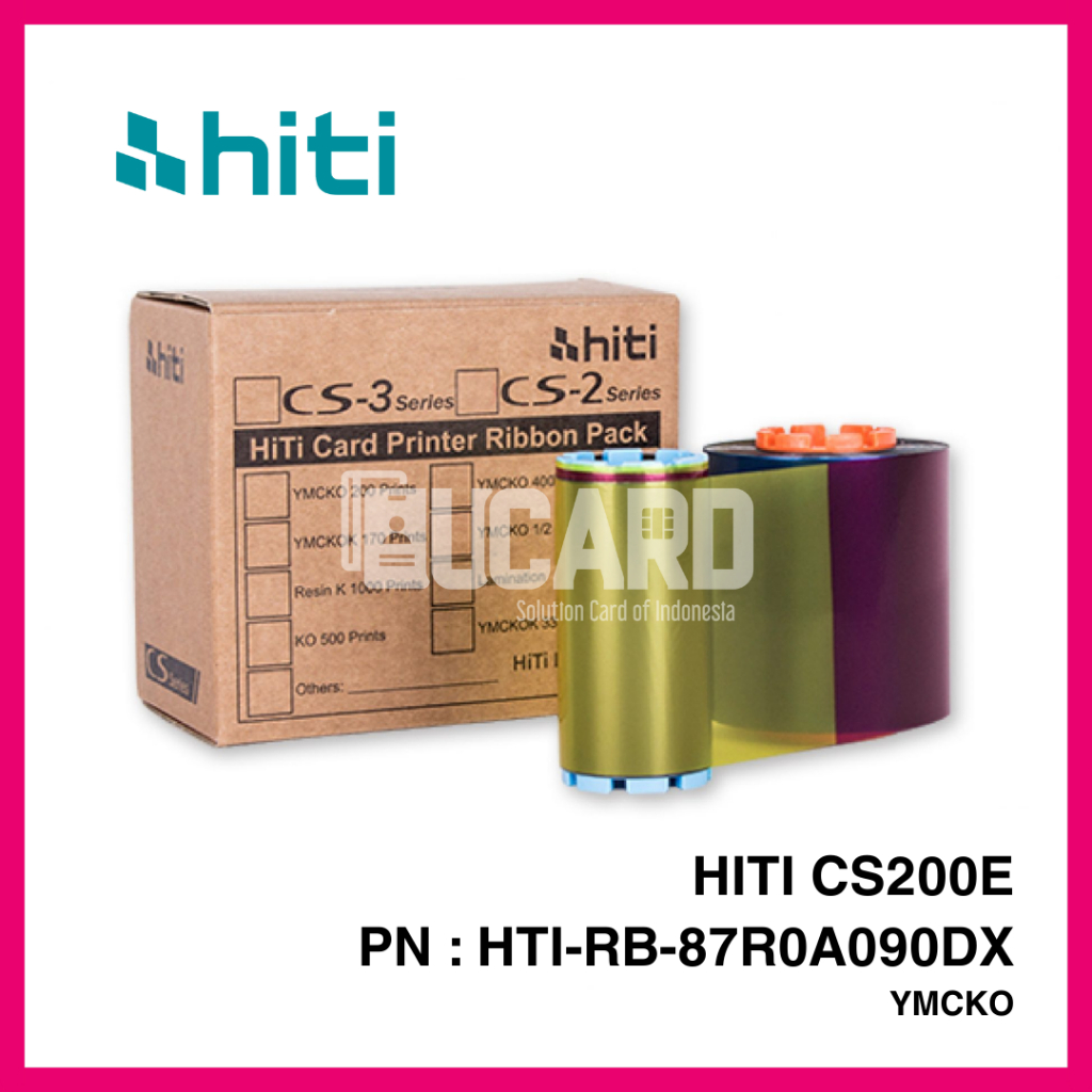 Jual RIBBON COLOR PRINTER HITI CS 200 - TINTA CS-2 SERIES YMCKO 400 ...
