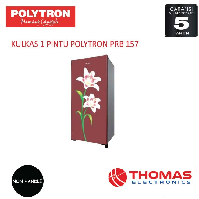 Jual KULKAS 1 PINTU POLYTRON PRB 157 LEMARI ES 1 PINTU PRB157 GARANSI ...