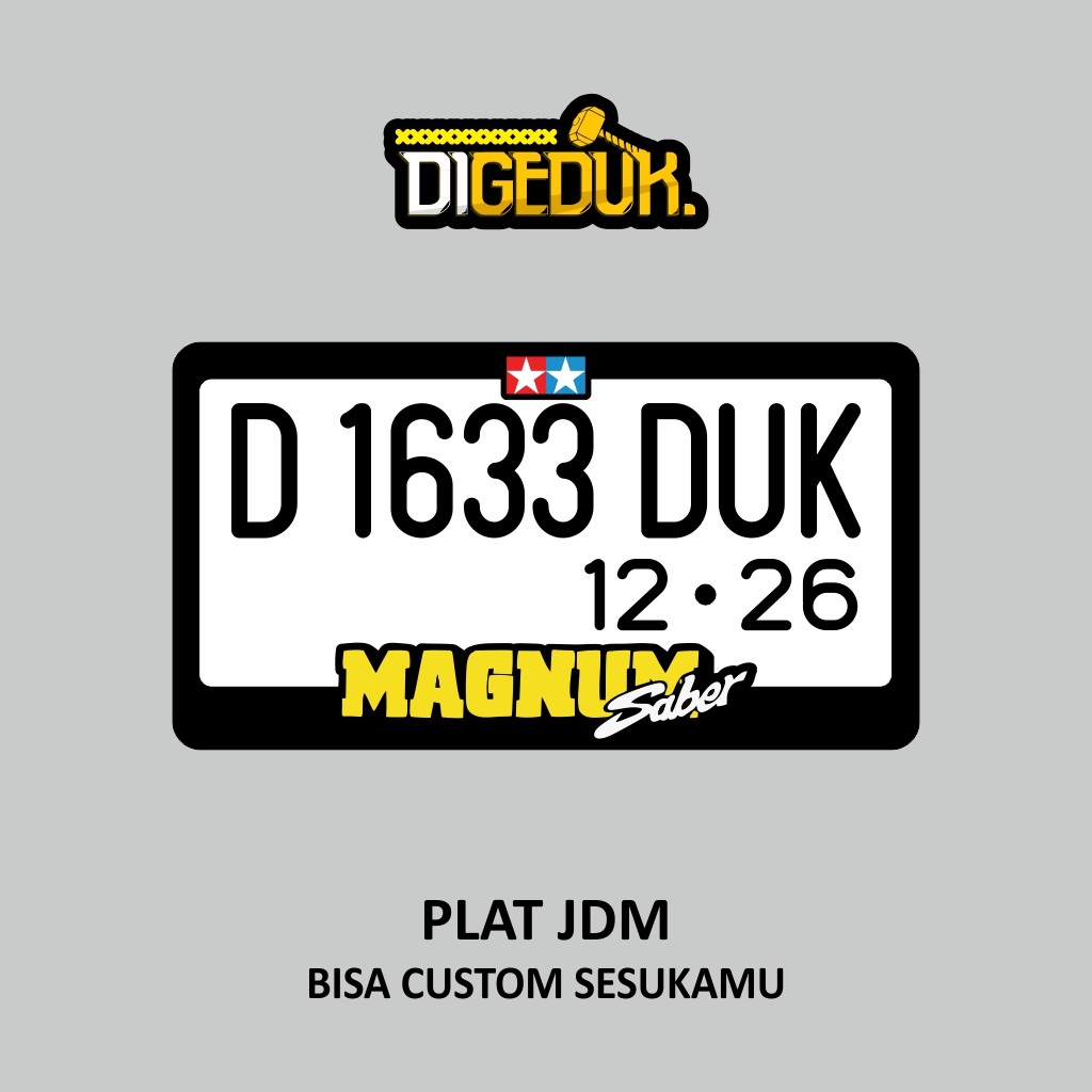 Jual Plat Nomor JDM Custom Frame + Plat / PNP SEMUA MOTOR | Shopee ...