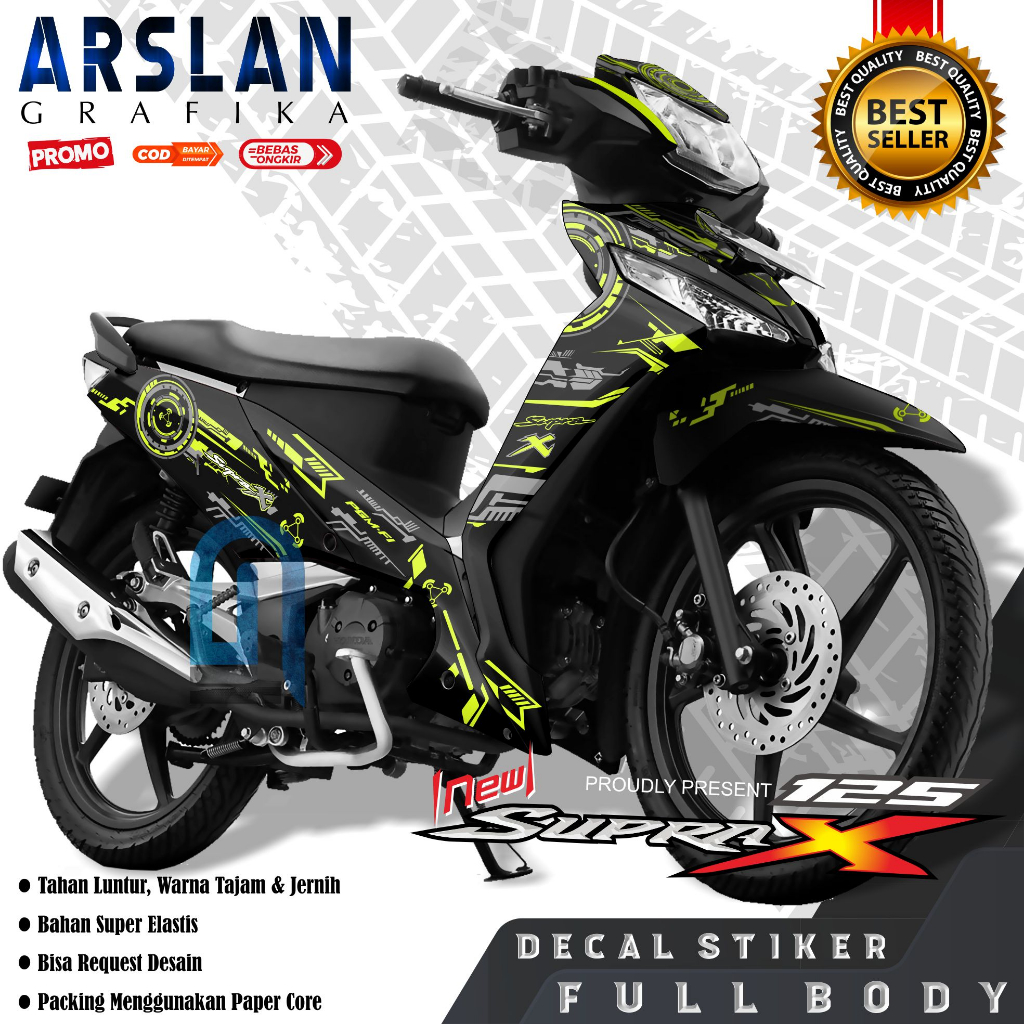 Jual TERBARU Decal Supra X 125 FI Full Body Stiker Supra X 125 FI Full ...
