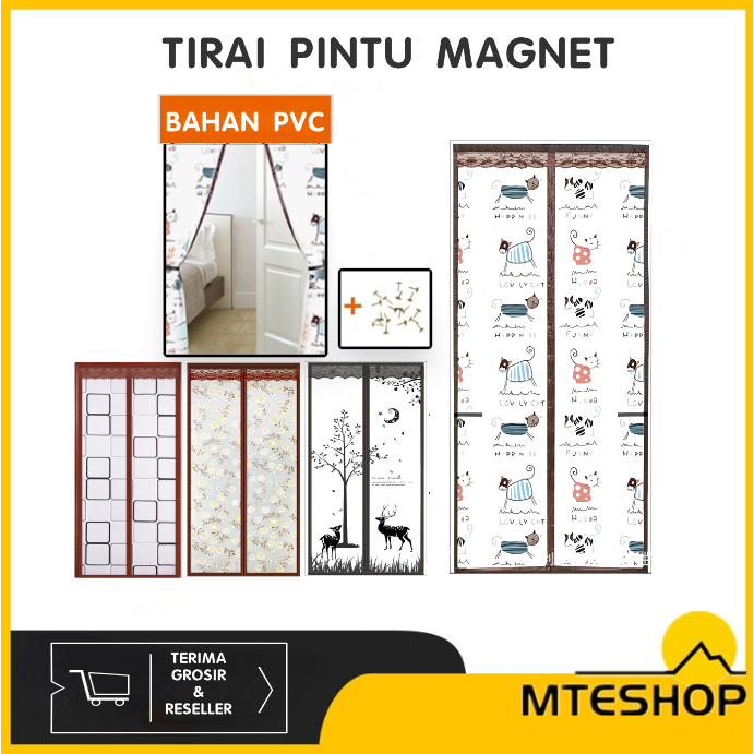 Jual MTE Tirai Magnet Elegan Bahan PVC / Tirai Pintu kamar Motif Anti ...