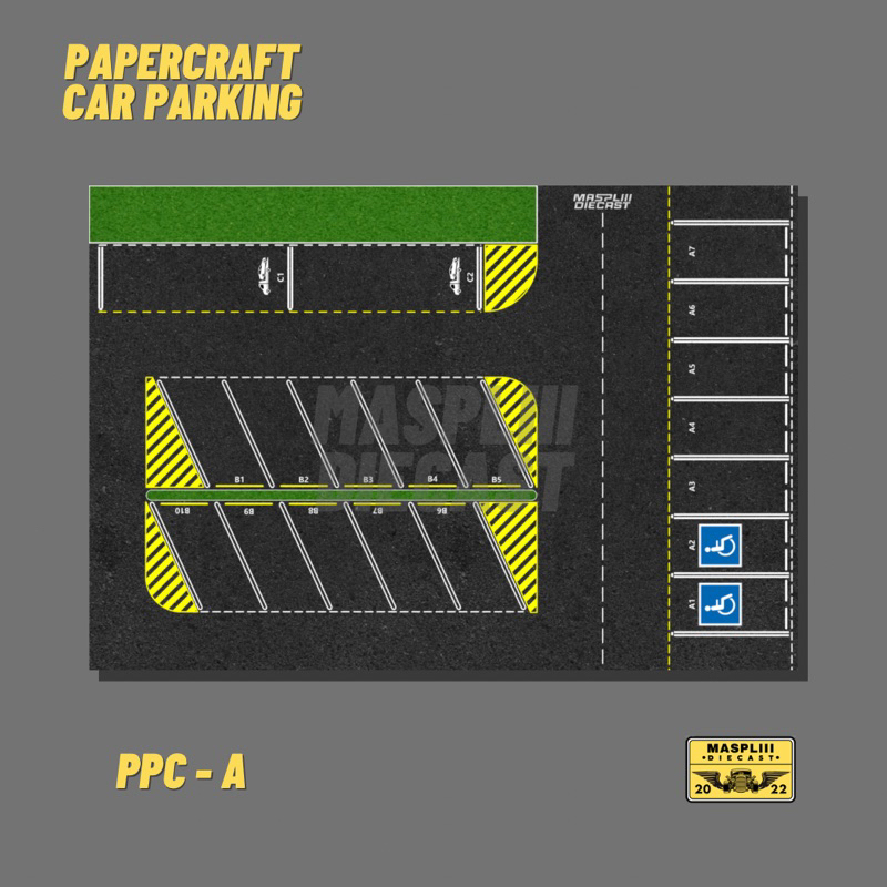 Jual Diorama Parkiran Hot Wheels Diecast 1:64 Papercraft kertas ...