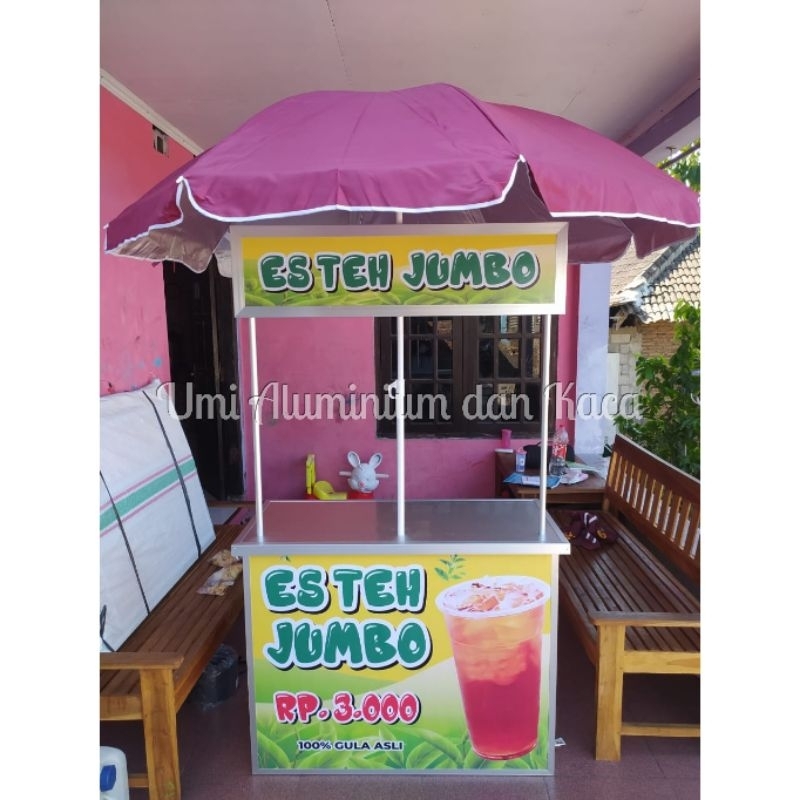Jual Booth portable es teh jumbo + payung | Shopee Indonesia