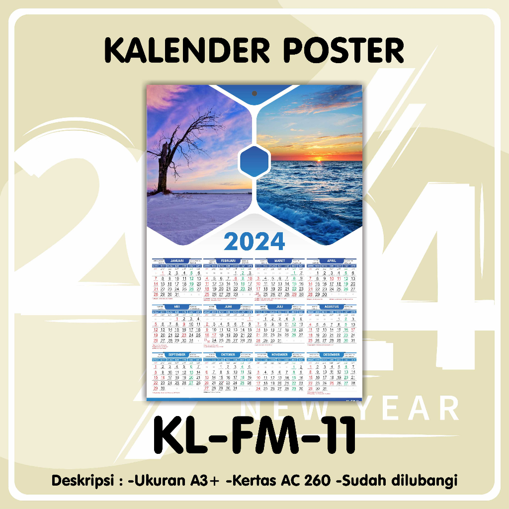 Jual Kalender poster FORMAL - Kalender dinding aesthetic 2024 | Shopee ...