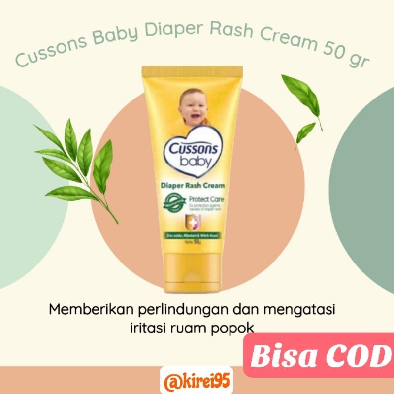 Jual Krim ruam popok | Cussons Baby Diaper Rash Cream 50 gr 100% ...