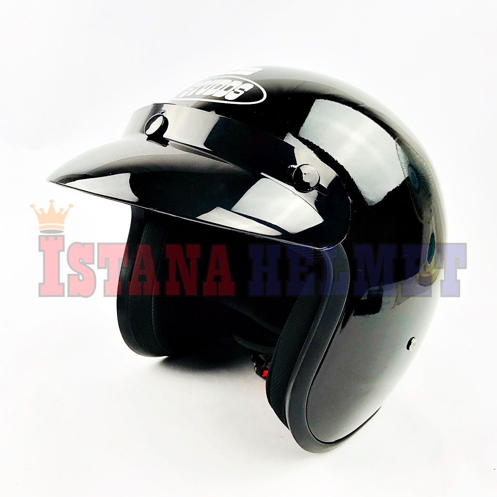 Jual HELM STUDDS JETSTAR CLASSIC BLACK ORIGINAL | Shopee Indonesia