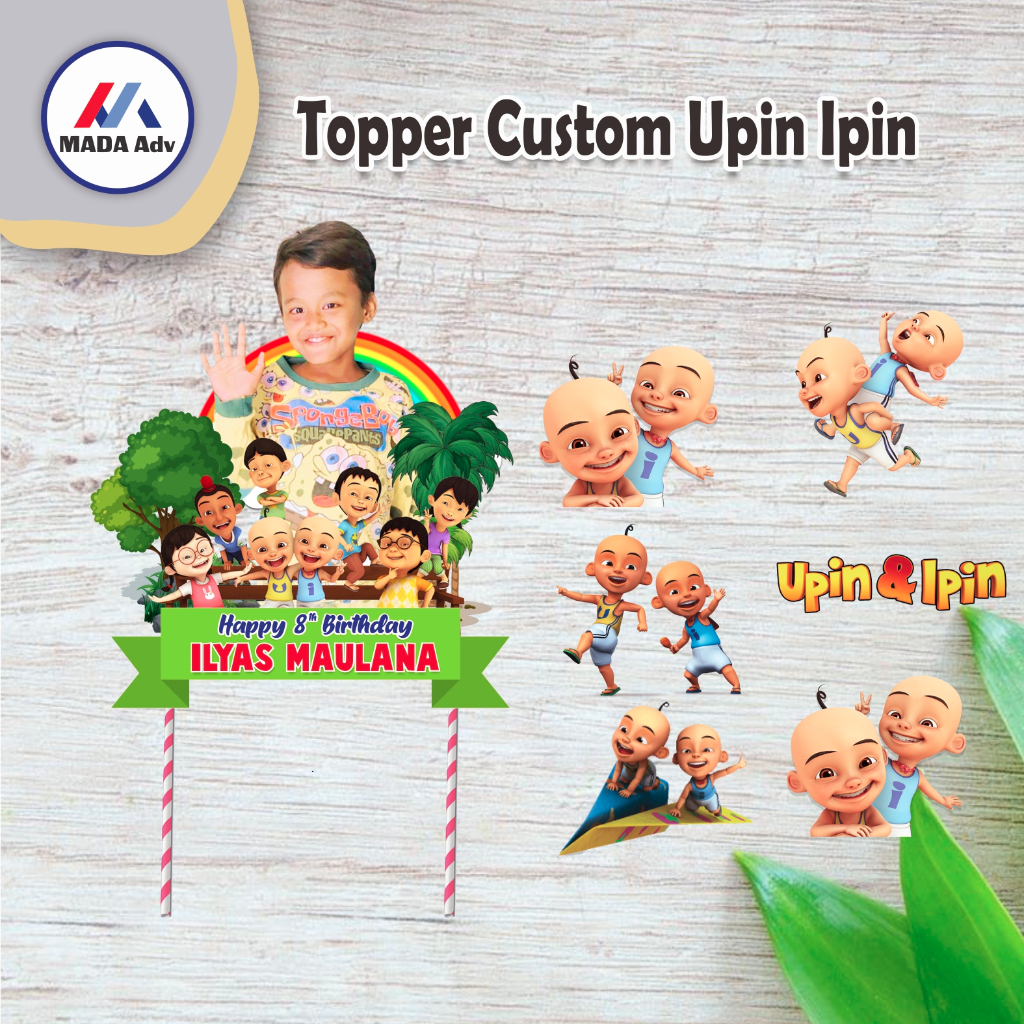 Jual Topper Kue Upin Ipin/ Topper Kue Murah/ Topper Kue Nama & Foto ...