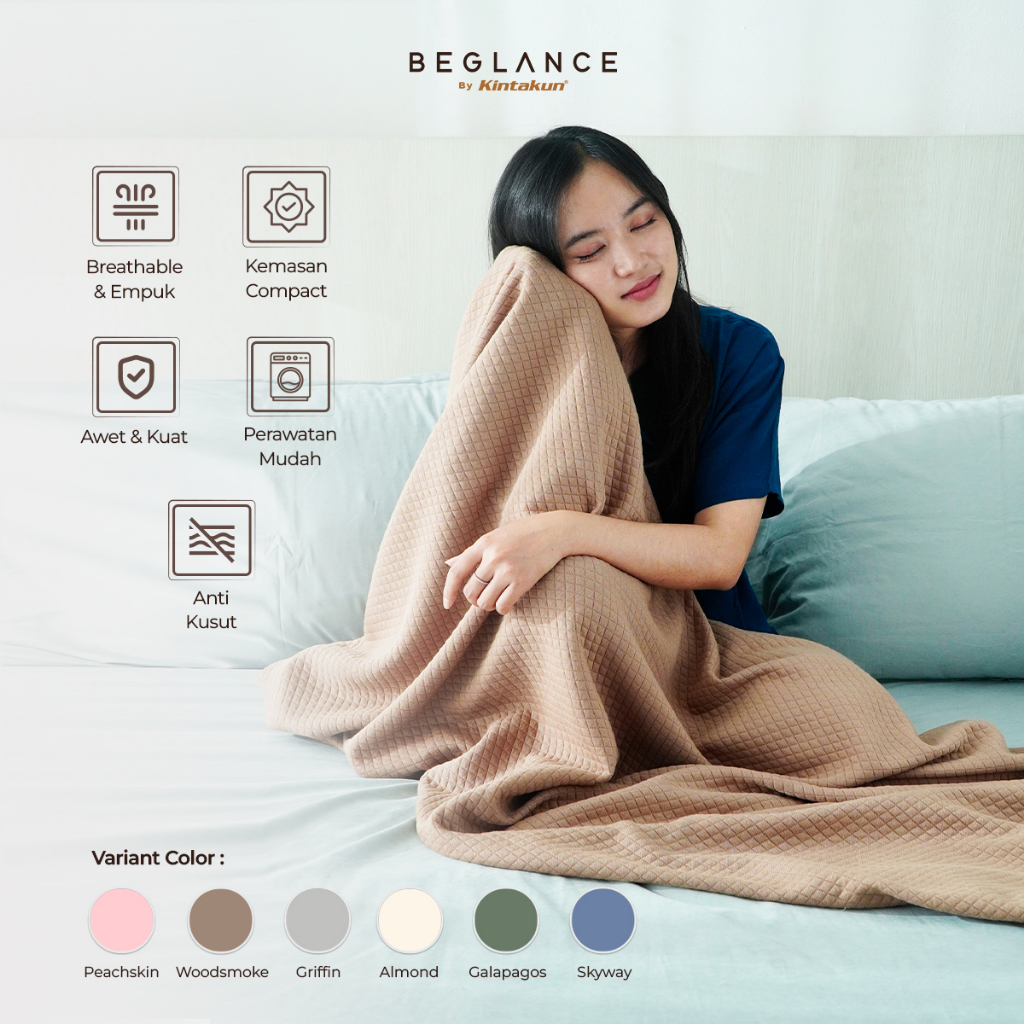 Jual KINTAKUN BEGLANCE Selimut Diamond Knit Blanket Premium 150 x 175 cm | Shopee Indonesia