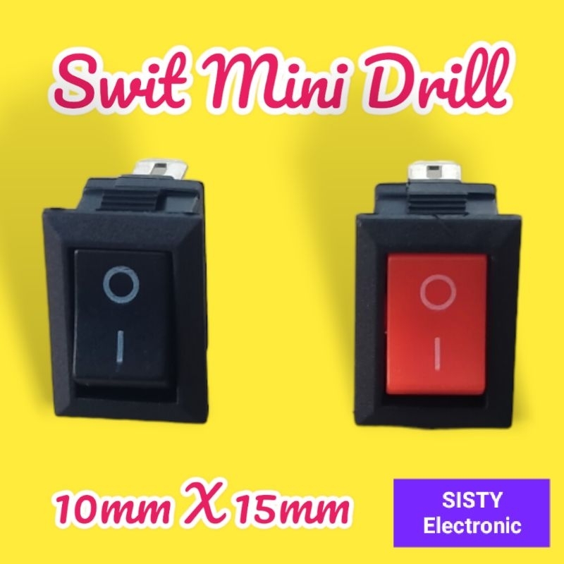 Jual Saklar Skakel Switch Mini On Of Merah Hitam 2 Pin | Shopee Indonesia