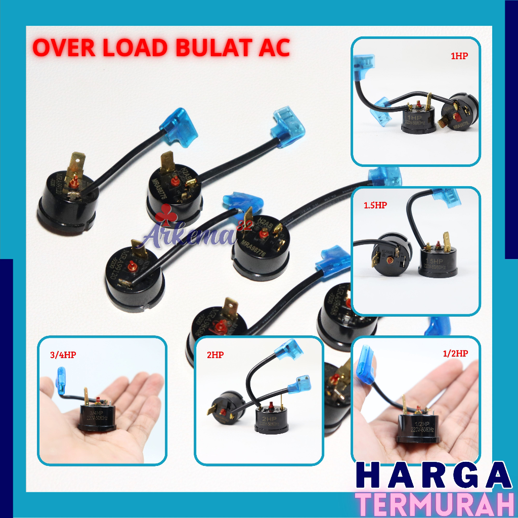Jual OVERLOAD AC BULAT KLIXON 0.5PK SAMPAI 2PK | OPERLOD KOMPRESSOR ...