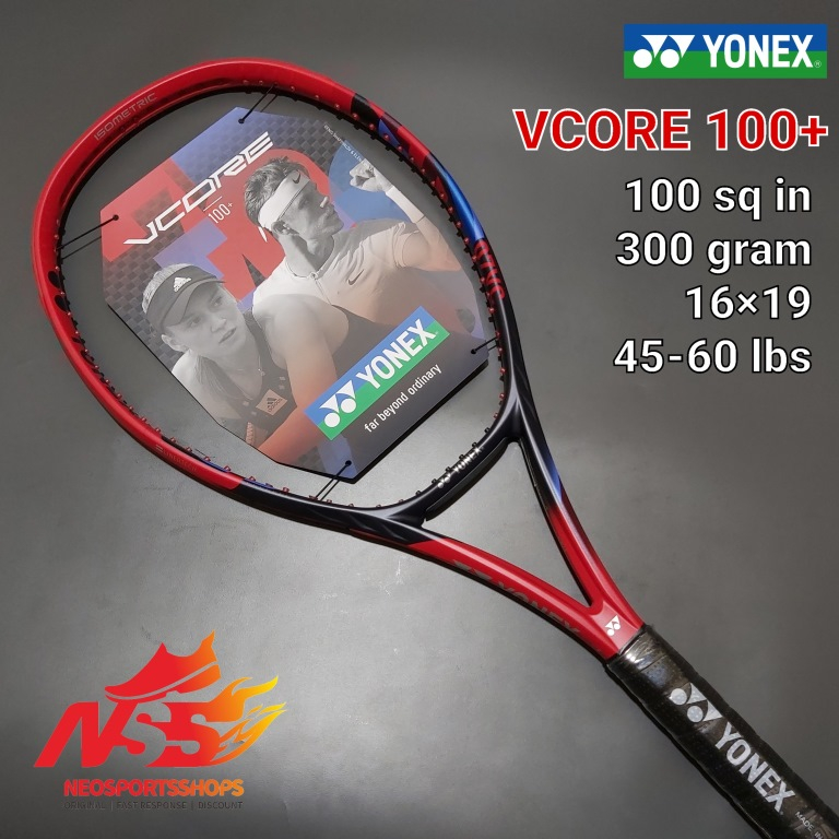 Jual Raket Tenis Yonex Vcore 100+ Scarlet 300 gram Original | Shopee ...