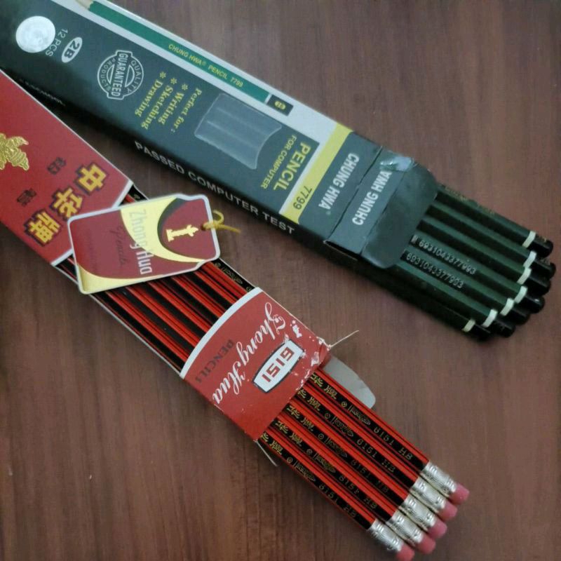 Jual Pensil Chung Hwa HB, 2B (per lsn) | Shopee Indonesia