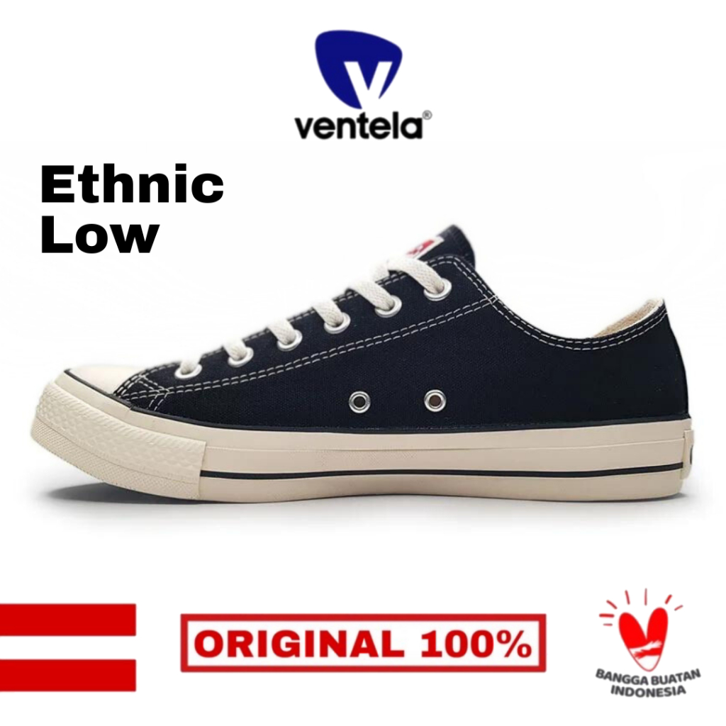 Jual Ventela Ethnic Low Black Natural [ORIGINAL] | Shopee Indonesia