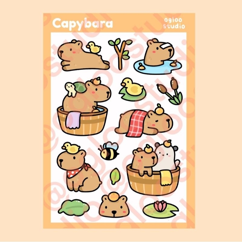 Jual Capybara Stickersheet | Shopee Indonesia